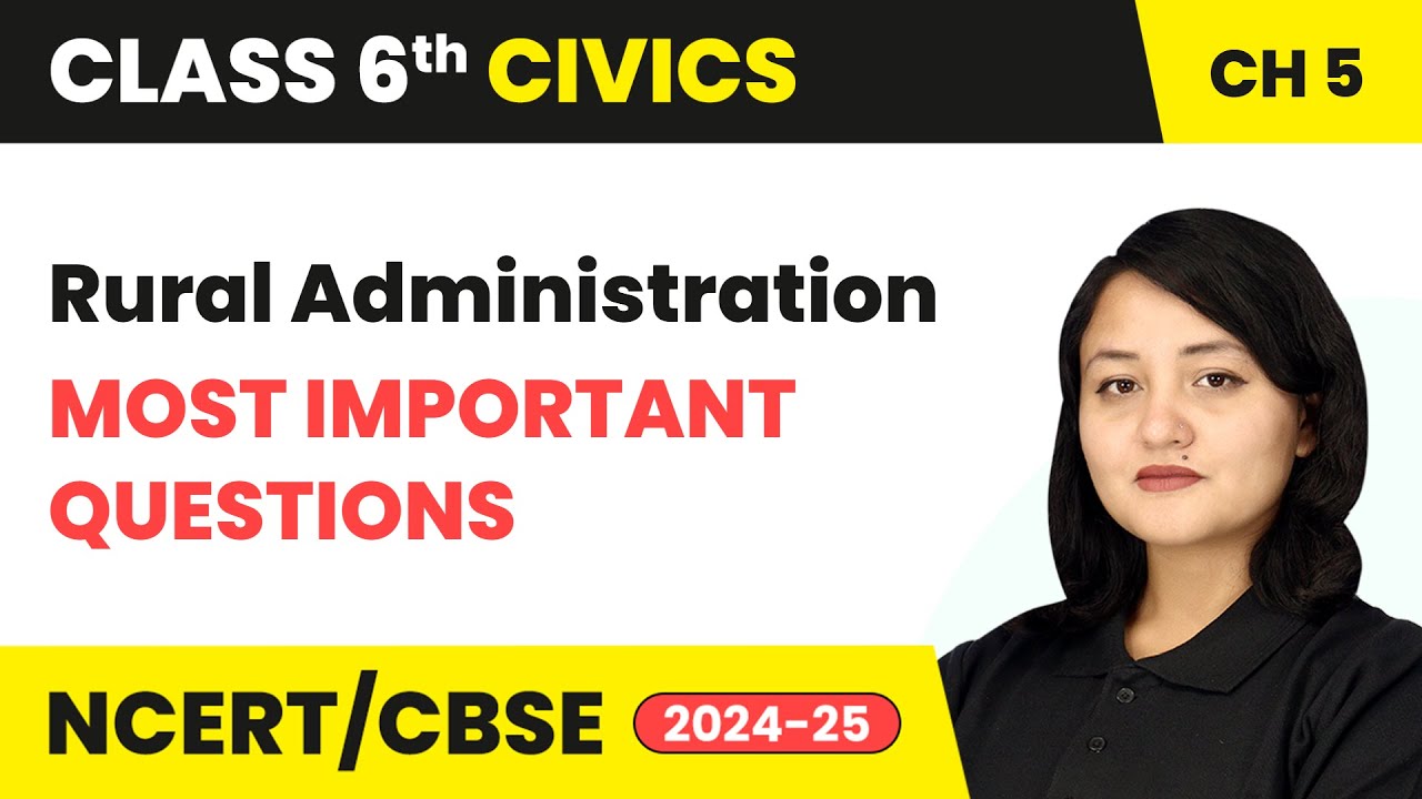 Rural Administration - Most Important Questions | Class 6 Civics ...
