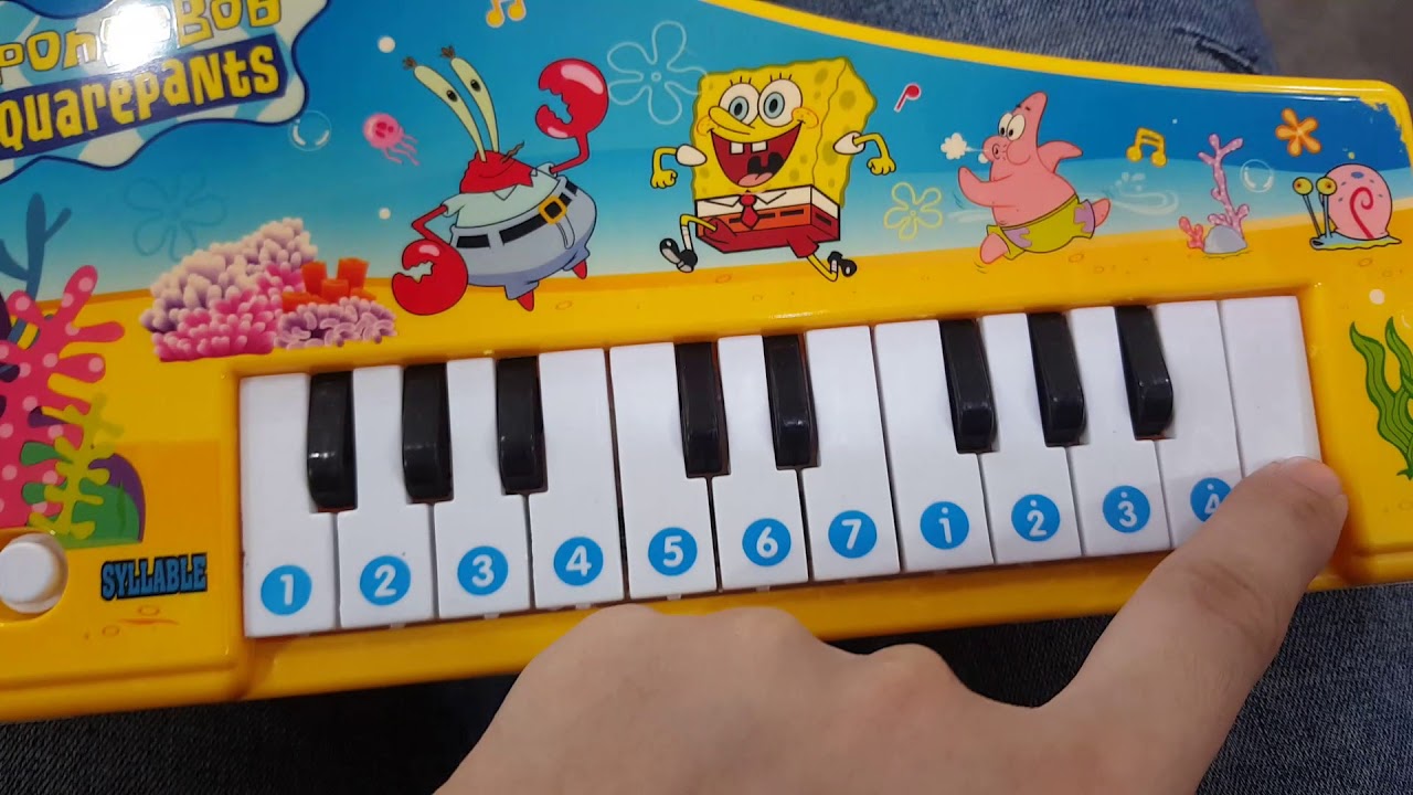 Mainan piano organ anak spongebob - YouTube