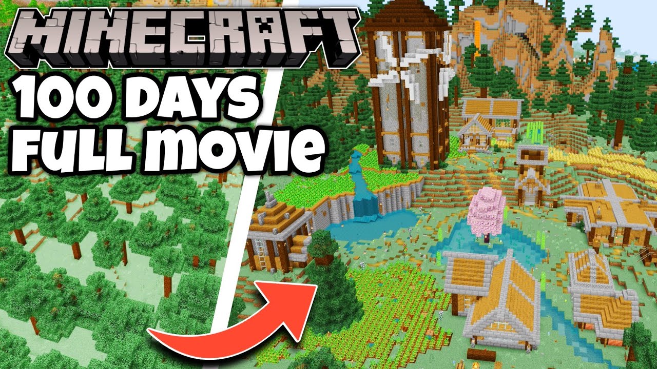 I Survived 100 Days In Minecraft Bedrock Edition [FULL MOVIE] - YouTube