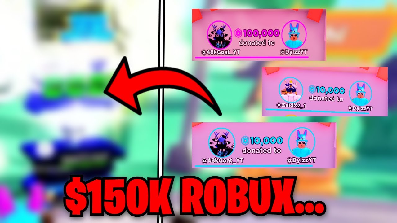 I GOT DONATED $150K ROBUX IN ONE STREAM... (48KGOAT NUKED ME) - YouTube