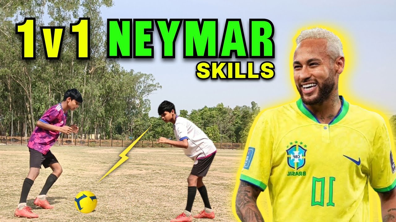 Top 2 Neymar Skills Hindi Tutorial |1v1 Neymar Skills| Neymar Skills Tutorial In Hindi|Neymar ...