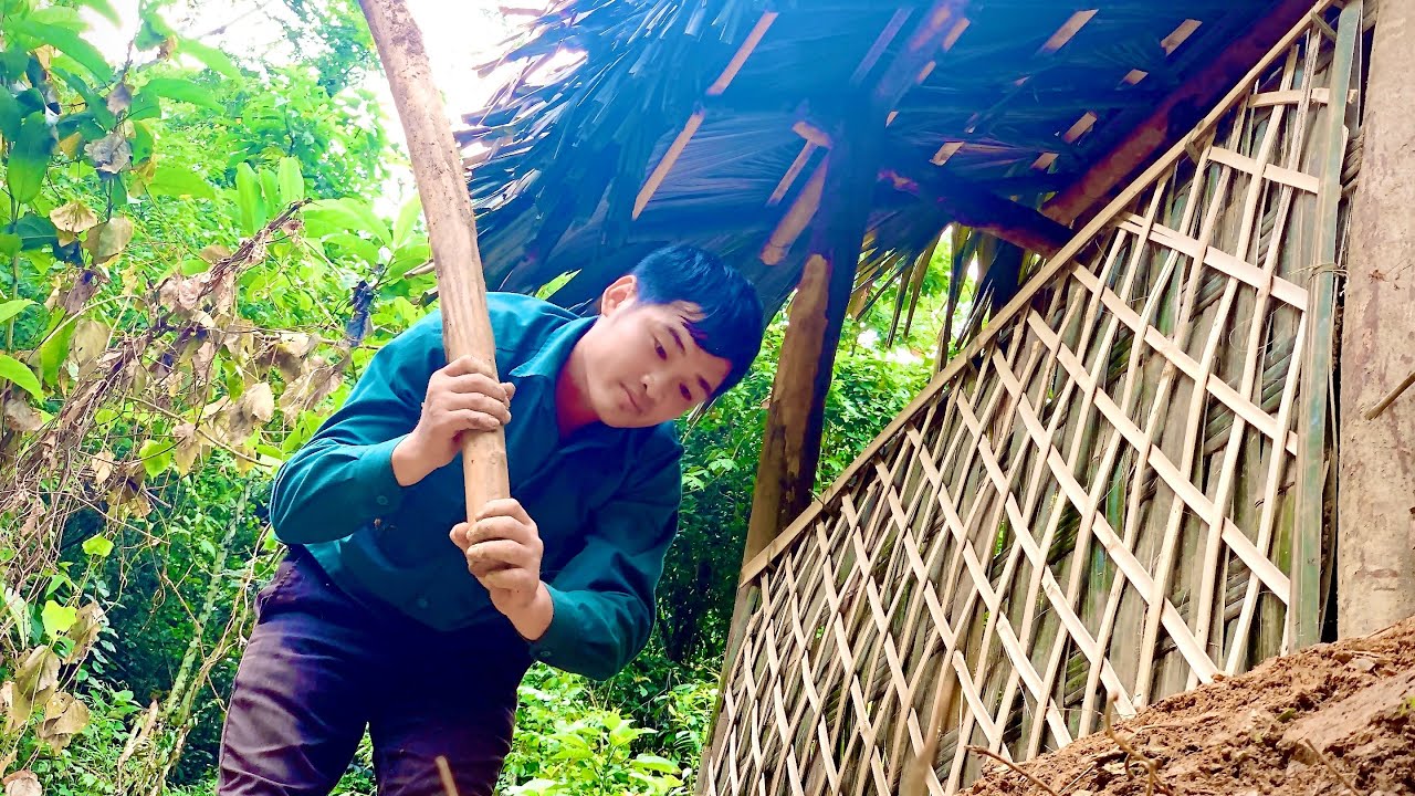 make a kitchen for the farm with bamboo - YouTube