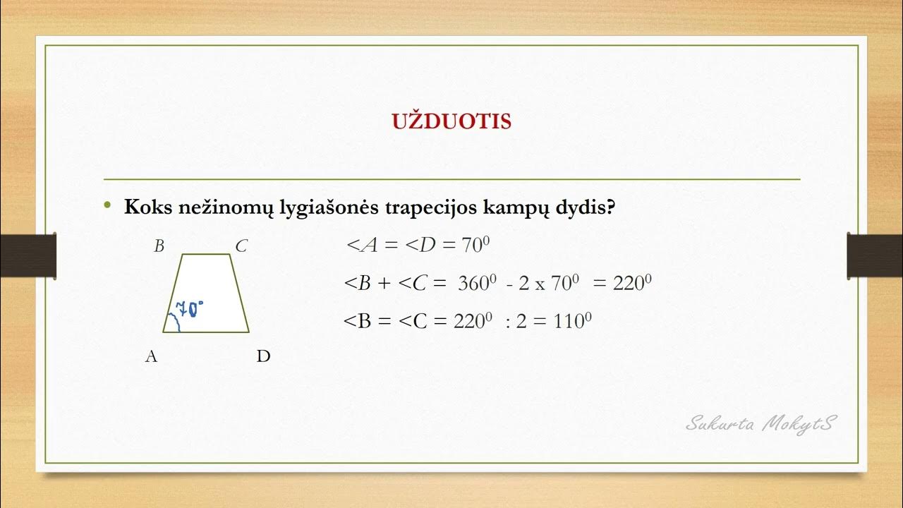 57 pamoka Stačioji trapecija Lygiašonė trapecija (Matematika 7 klasei) - YouTube
