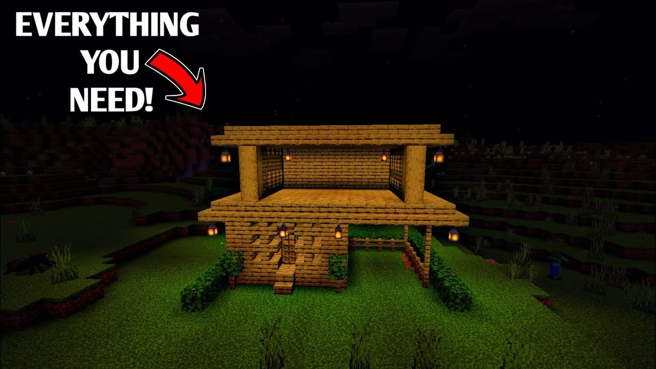 how to make minecraft easy starter house 🏠| minecraft house tutorial 🤫 ...
