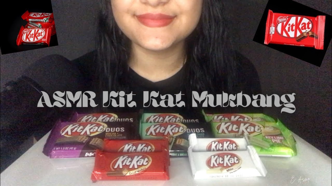 ASMR Kit- Kat Mukbang (EATING SOUNDS) | E Asmr - YouTube