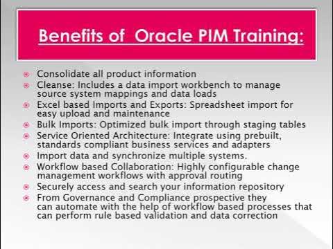 Oracle Product Information Management PIM - YouTube