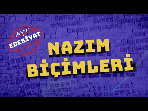 YKS Edebiyat | NAZIM BİÇİMLERİ (12. Sınıf Konu Anlatımları)