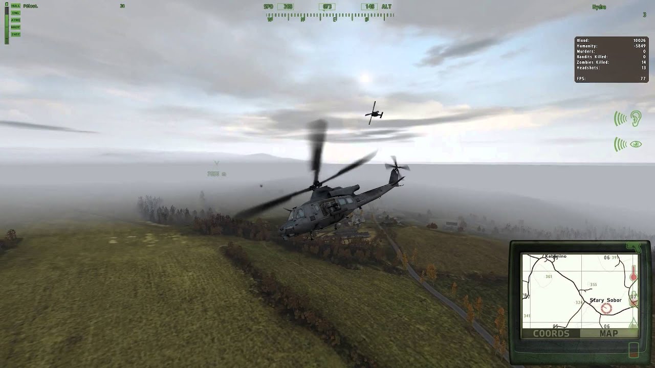 DayZ Overwatch - Heli Air Battle - UH-60 vs UH1Y with hydra rockets ...