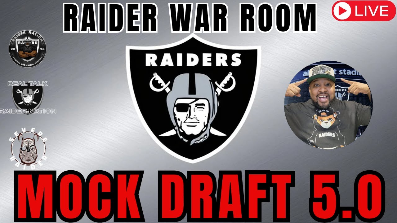 🚨LIVE - RAIDER WAR ROOM - #Raiders MOCK DRAFT 5.0 | Let’s Figure This ...