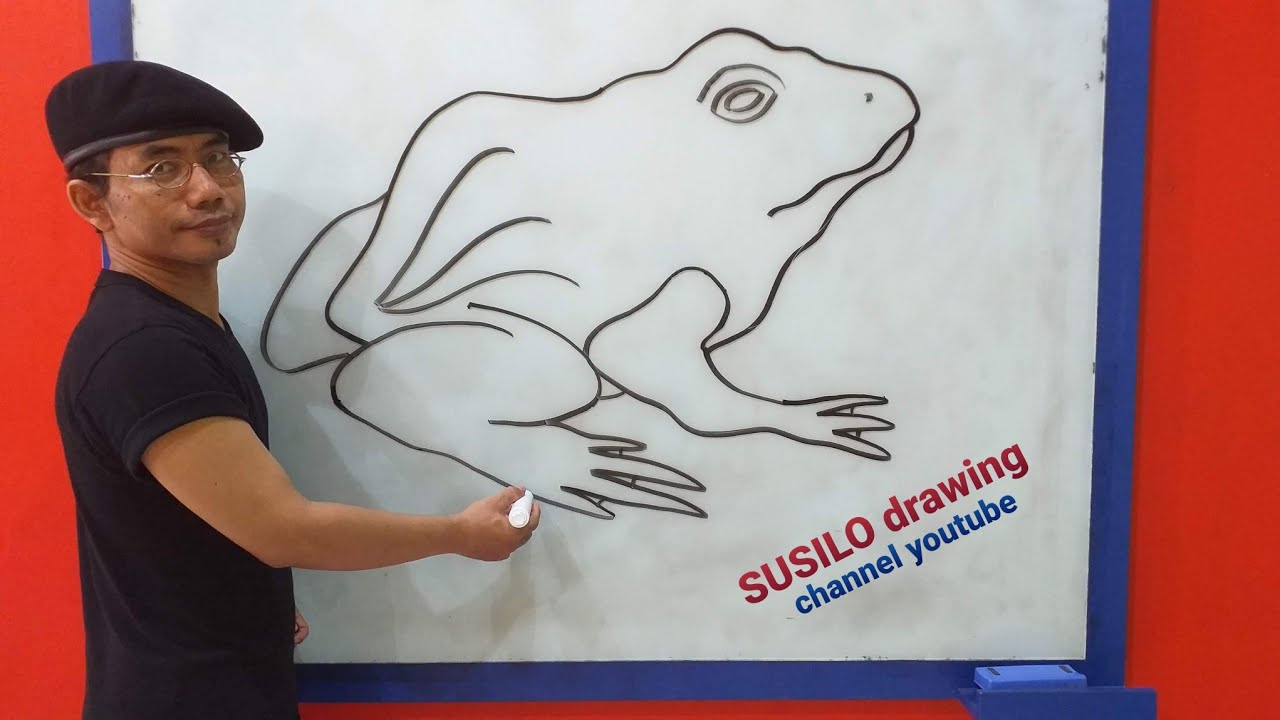 Tutorial Singkat Menggambar KODOK Buat Pemula || Easy drawing FROG for ...
