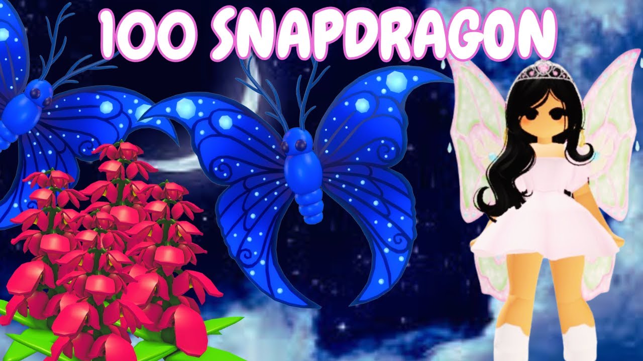 🌸 100 Snapdragon Flower Openings in Adopt Me – Moonbeam Butterfly Hunt ...