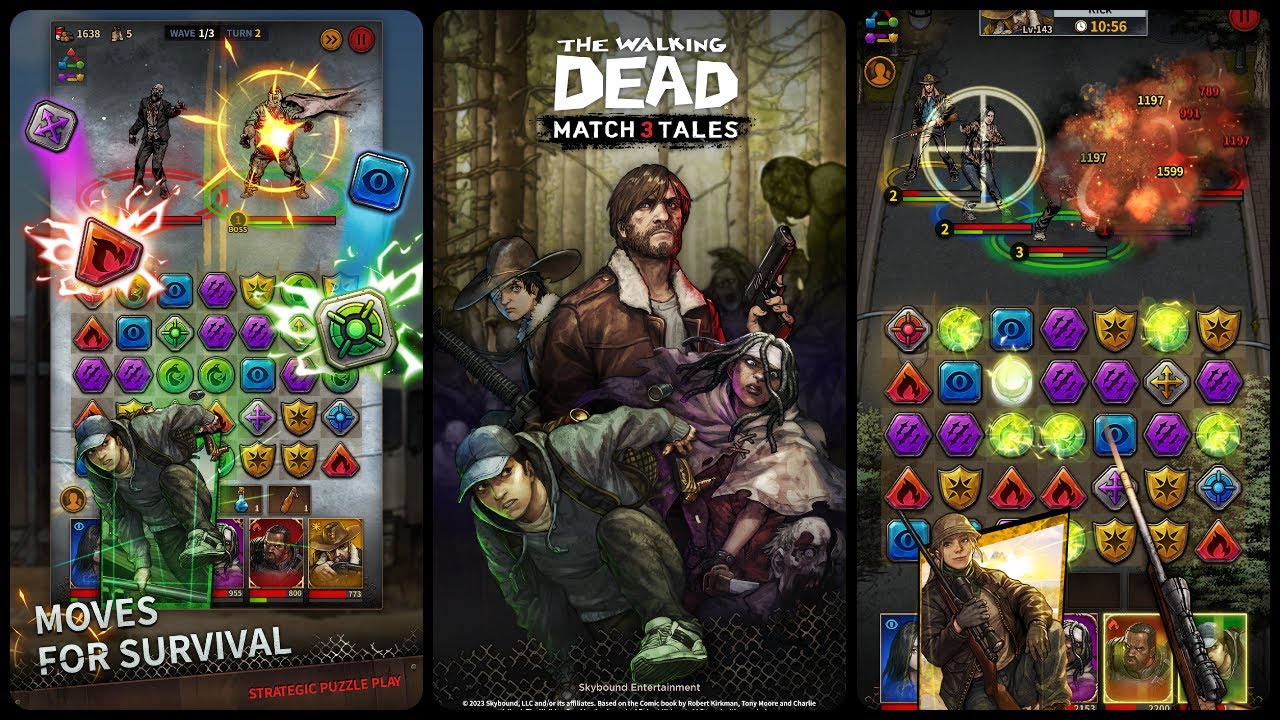 The Walking Dead Match 3 Tales Game Gameplay Android Mobile - YouTube