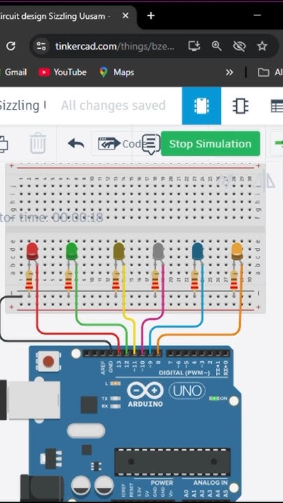 Color LED Flashing DJ 🎧👨‍🎤🎶 #shorts #electricedison #tinkercad #arduino ...