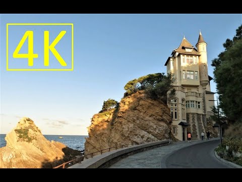 BIARRITZ 4K (Atlantic Pyrenees, France). Early morning walk. - YouTube