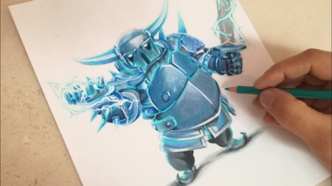 COMO DIBUJAR AL SUPER PEKKA | CLASH ROYALE / CLASH OF CLANS - YouTube