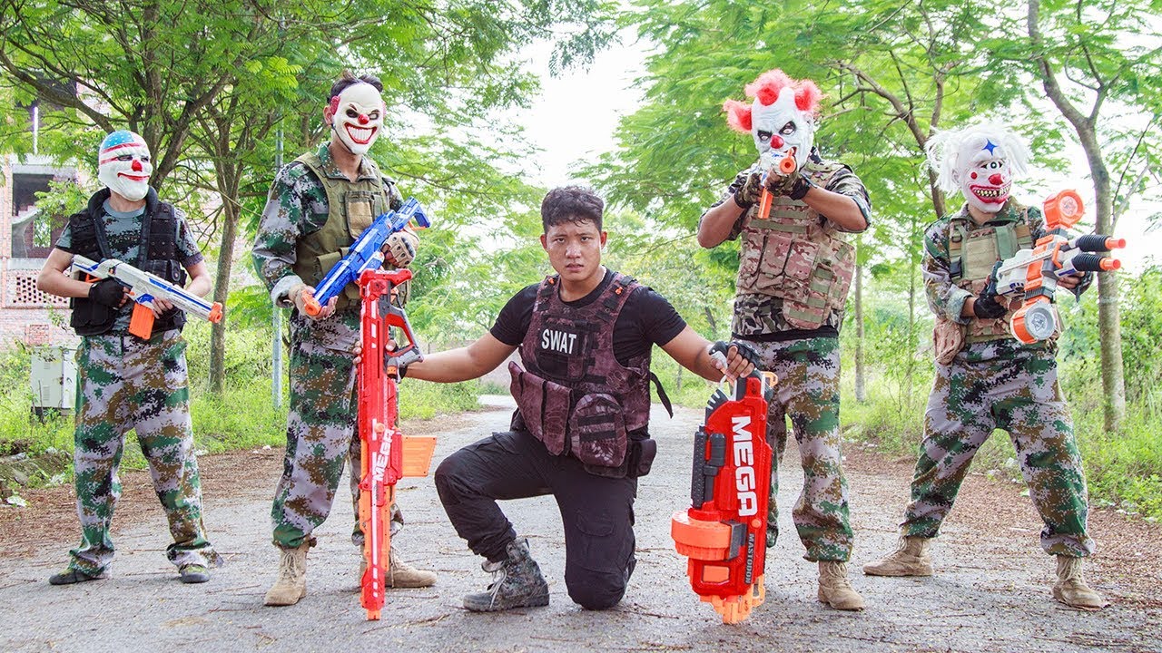 NERF WAR : Special Mission SWAT Warriors Nerf Guns Fight Attack ...