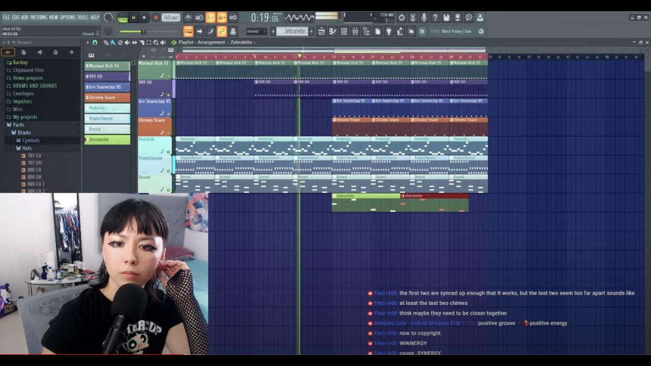 FEMALE PRODUCER MAKING A BEAT IN FL STUDIO LIVE - YouTube
