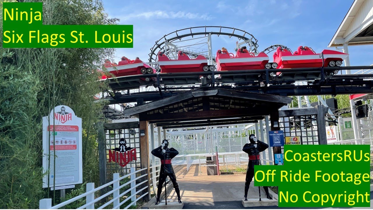 Ninja at Six Flags St. Louis Off Ride Footage (no copyright) - YouTube