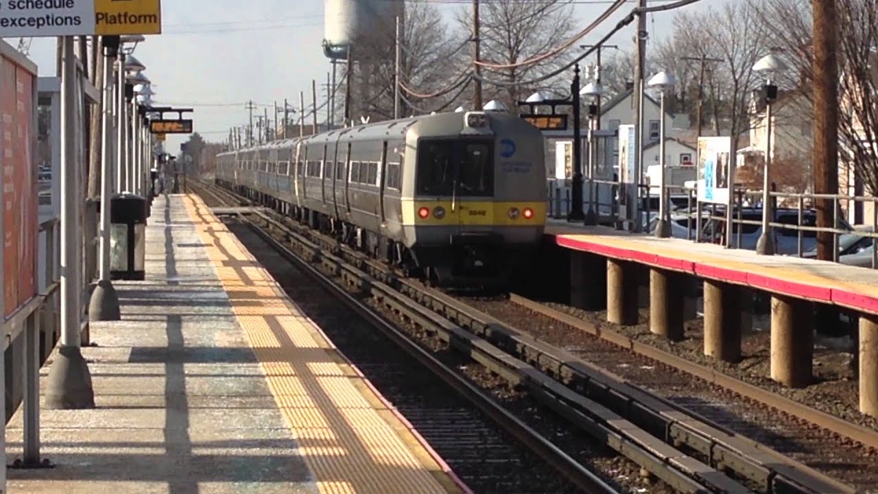 MTA LIRR Budd M3 leaving New Hyde Park with a West-bound train - YouTube