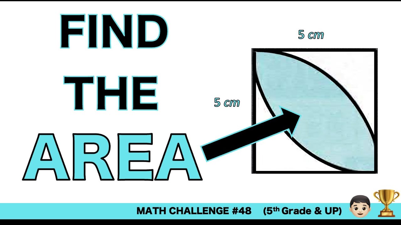 [Math Challenge #48] Find the AREA! - YouTube