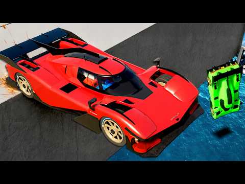 LEGO SUPERCAR RACE ON BRIDGE! (Lego Brick Rigs)