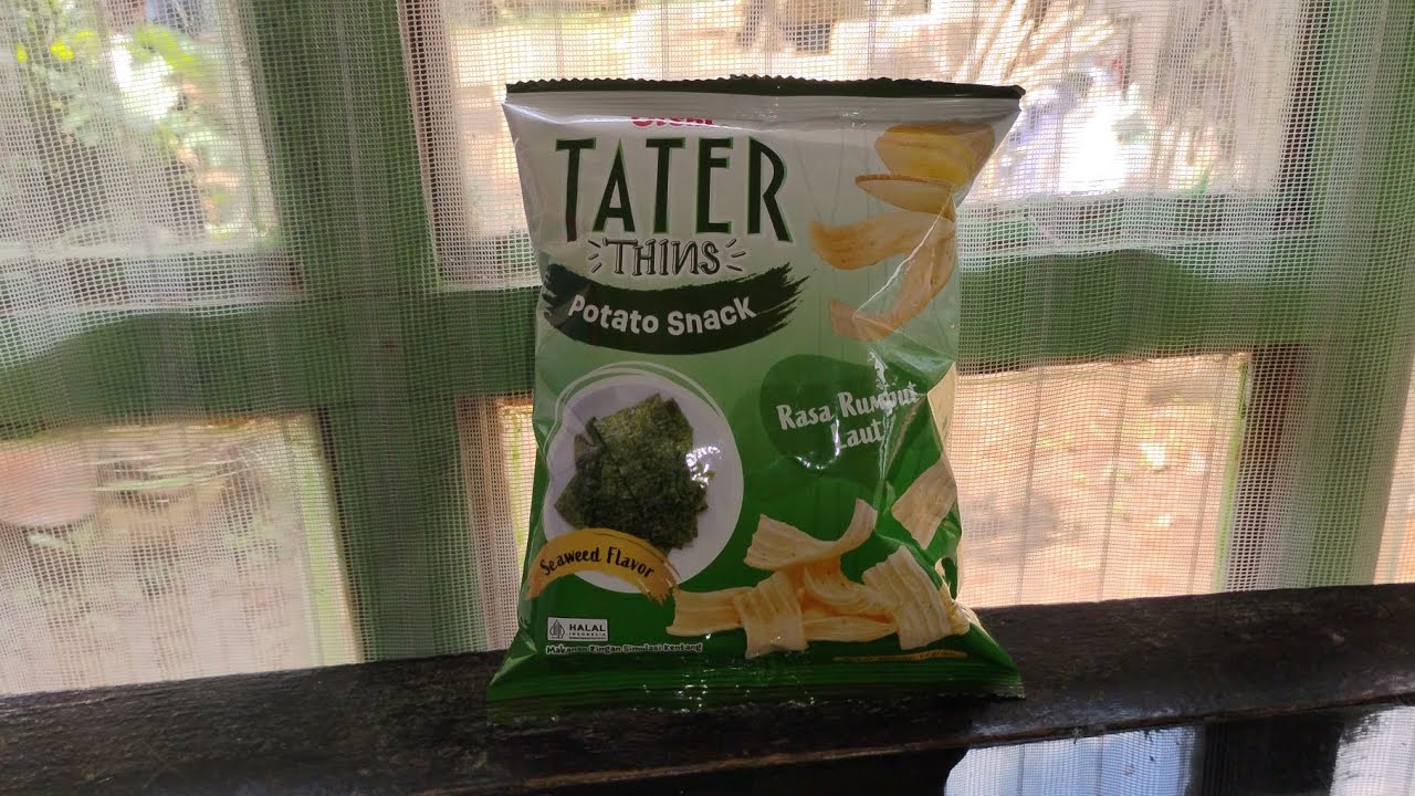 Review Produk #3635: Oishi Tater Thins Rasa Rumput laut - YouTube