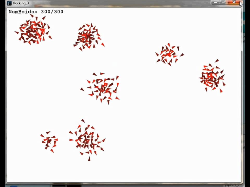 Flocking algorithm - YouTube