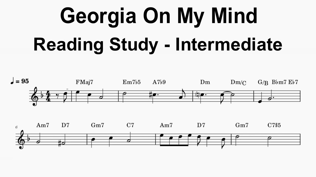 Sight Reading Practice - Georgia On My Mind - Intermediate - YouTube