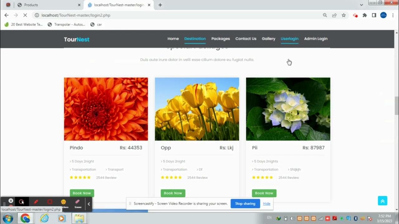 Tour and travel with admin dashboard full project in php and mysql ...