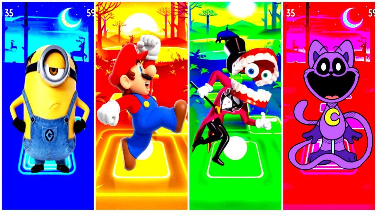 MARIO 🆚 THE AMAZING DIGITAL CIRCUS 🆚 CATNAP 🆚 MINIONS - YouTube