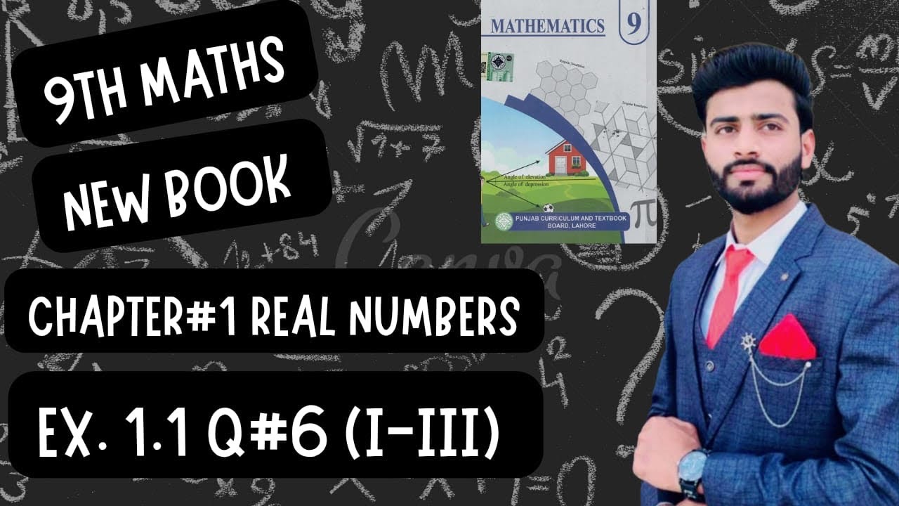 9th Math New Book| Chapter#01| Ex. 1.1 Question No.6 part (i,ii,iii)|# ...