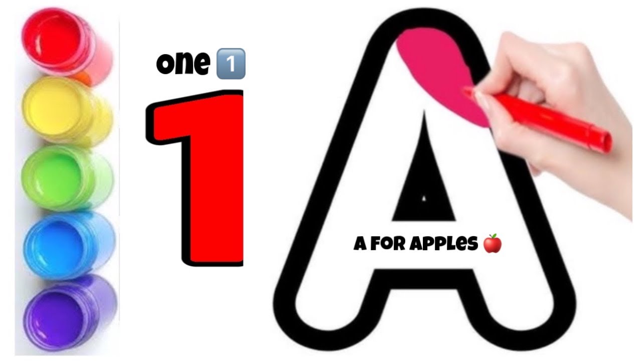 Abcd with 1234 learn for kids, A to Z Alphabet, Phonics sing, 123 ...