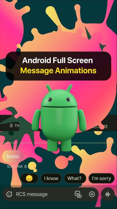 Full screen animations on Google Messages - YouTube