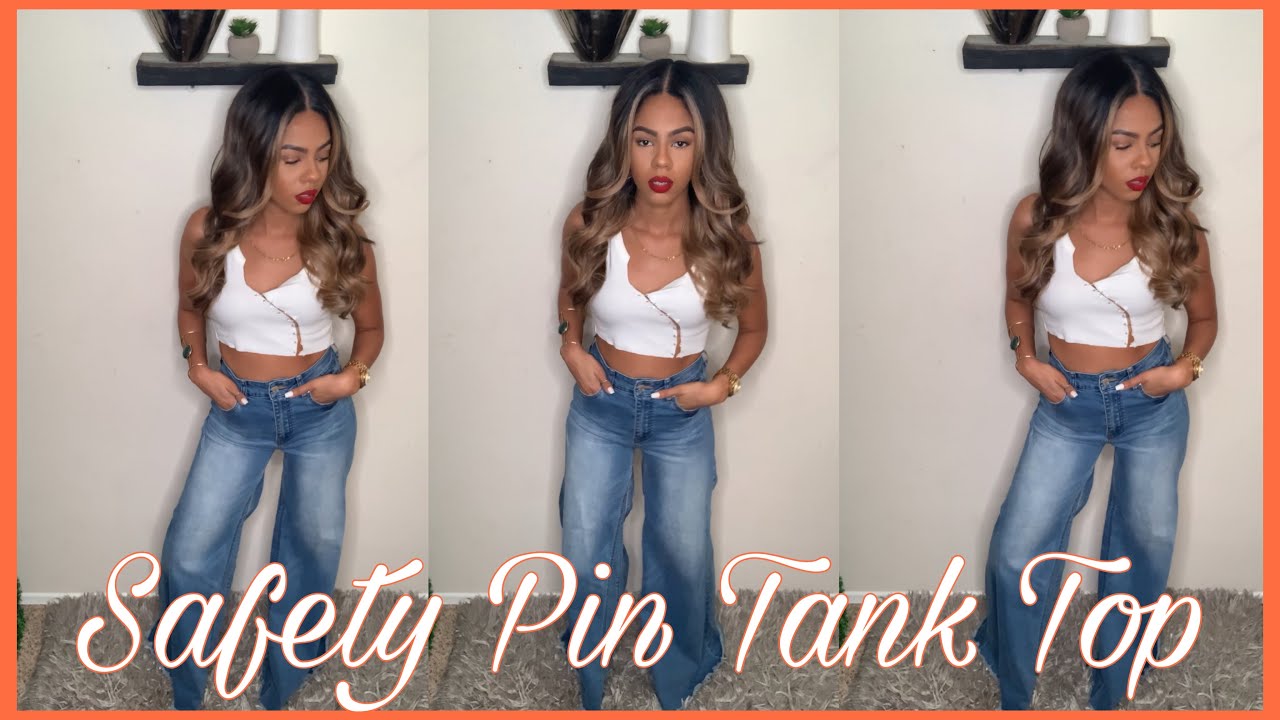 EFFORTLESS SAFETY PIN TANK TOP TUTORIAL - YouTube