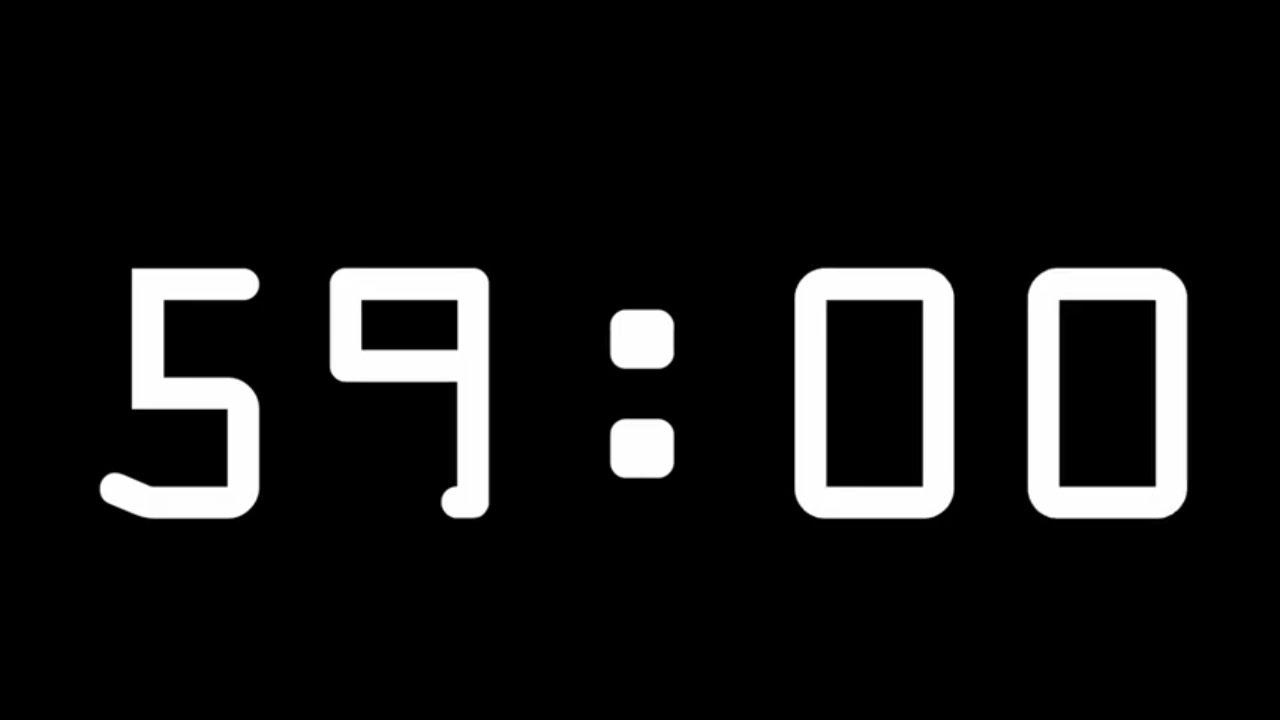 59 Minute Timer with Alarm (Count Up Stopwatch) - YouTube