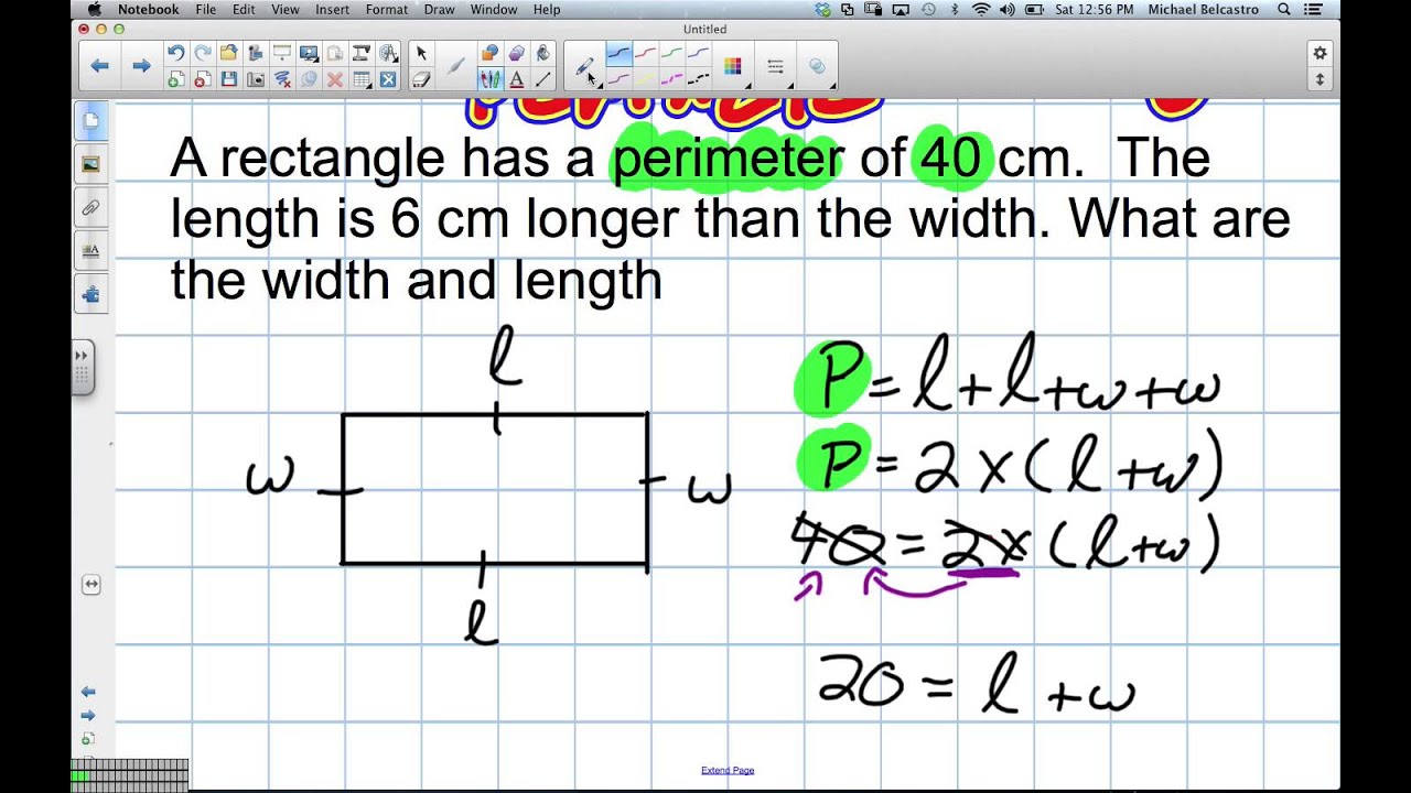 Problem Solving With Perimeter Grade 5 Nelson Chapter 5 Review 2 2 13