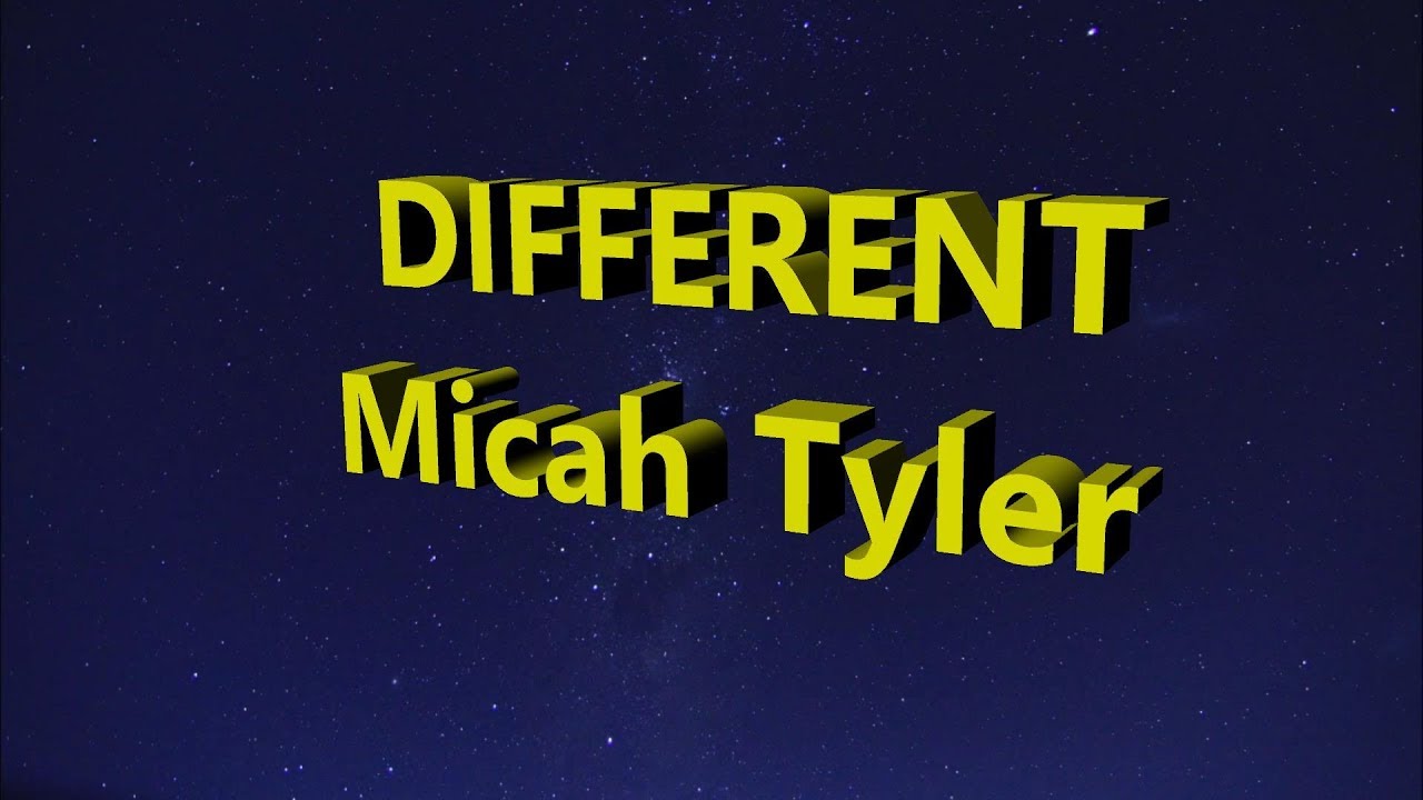 Different - Micah Tyler - with lyrics - YouTube