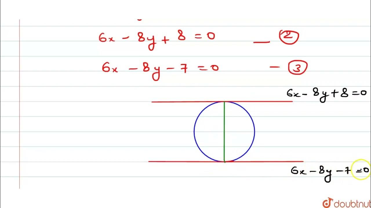 If The Lines 3x 4y 4 0 nand 6x 8y 7 0 nare Tangents To A Circle Then if-the-lines-3x-4y-4-0-nand-6x-8y-7-0-nare-tangents-to-a-circle-then