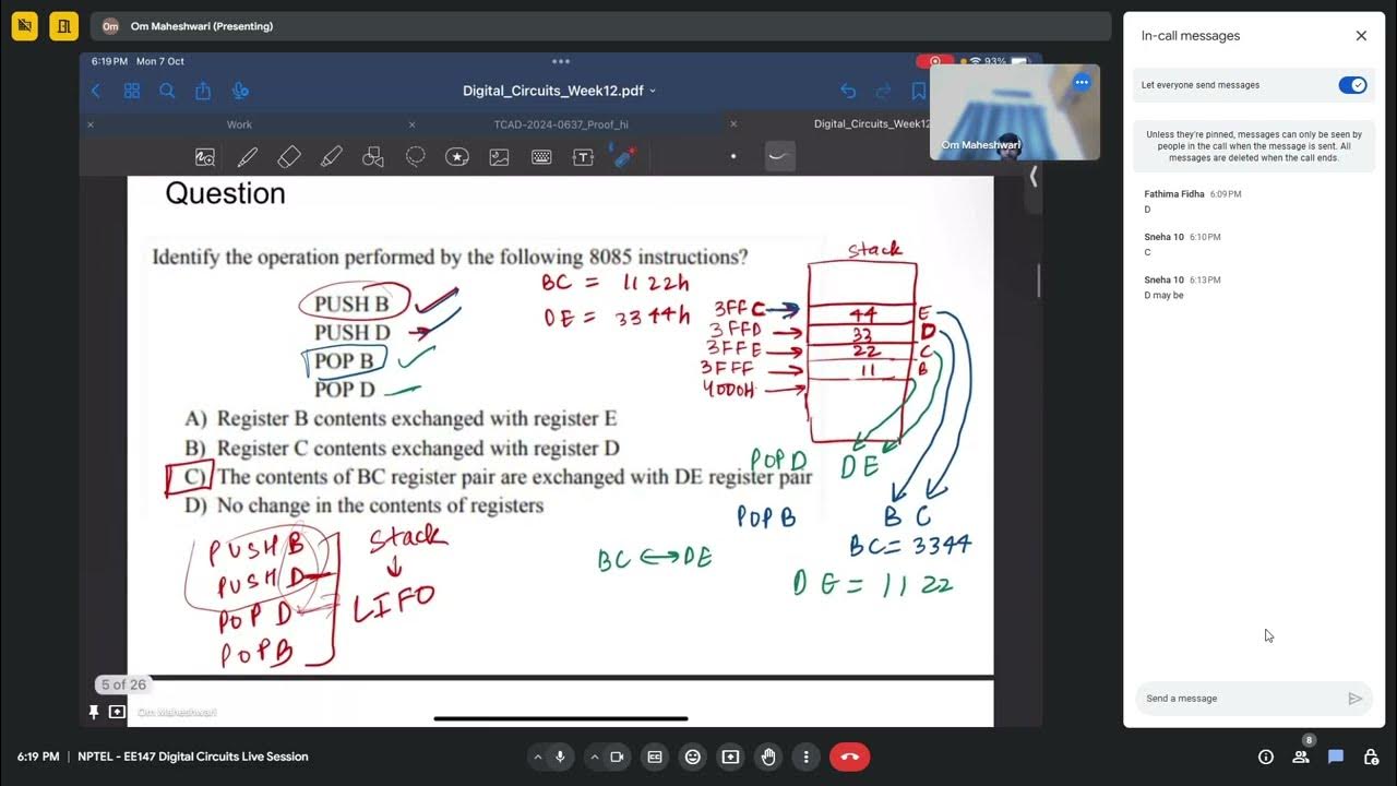 Week-12 Live Session NPTEL Digital Circuits - YouTube