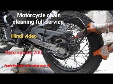 Motorcycle chain Sprocket cleaning || Hero Xpulse chain sprocket cleaning - YouTube