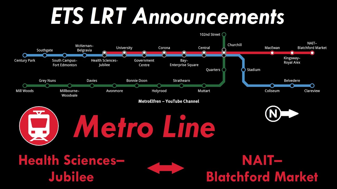 ETS LRT Announcements: Metro Line - YouTube