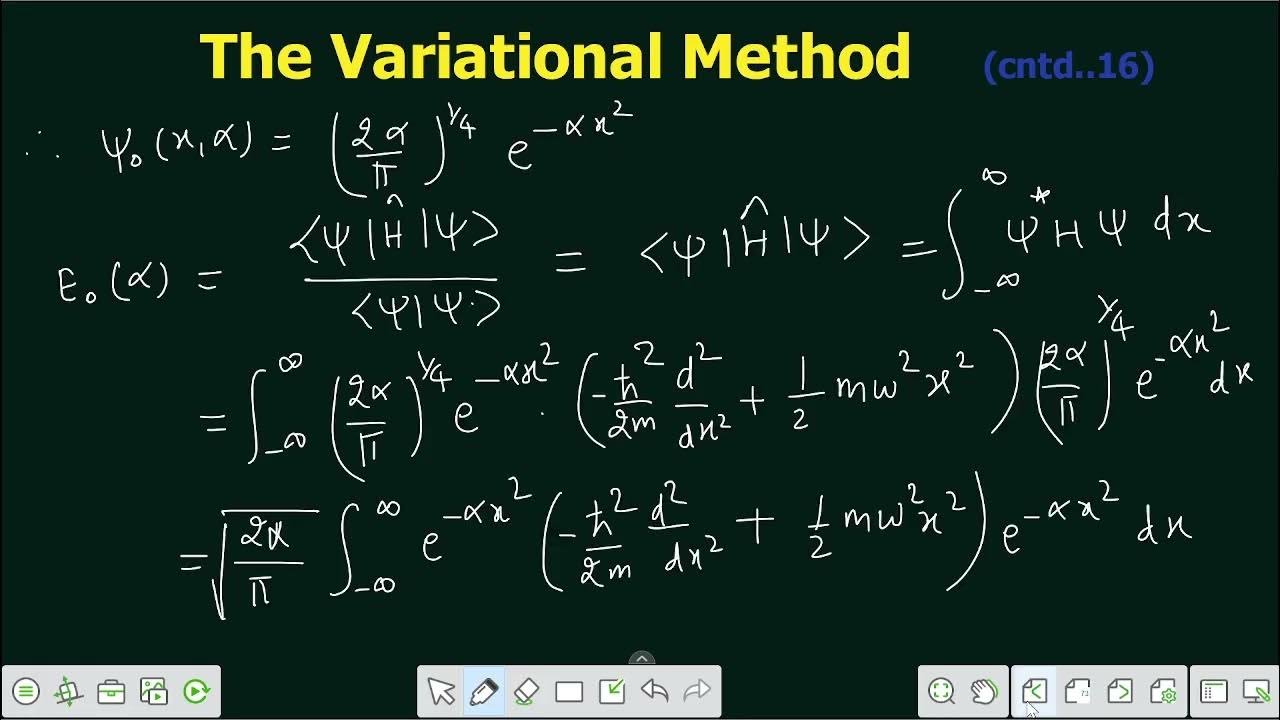 Lecture | Ground State Energy & Wavefunction of Harmonic Oscillator | Variational Method ...