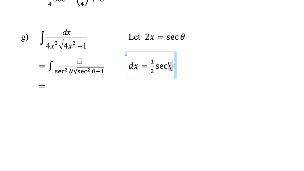 DSE M2 - Trigonometric Substitution (3) - YouTube