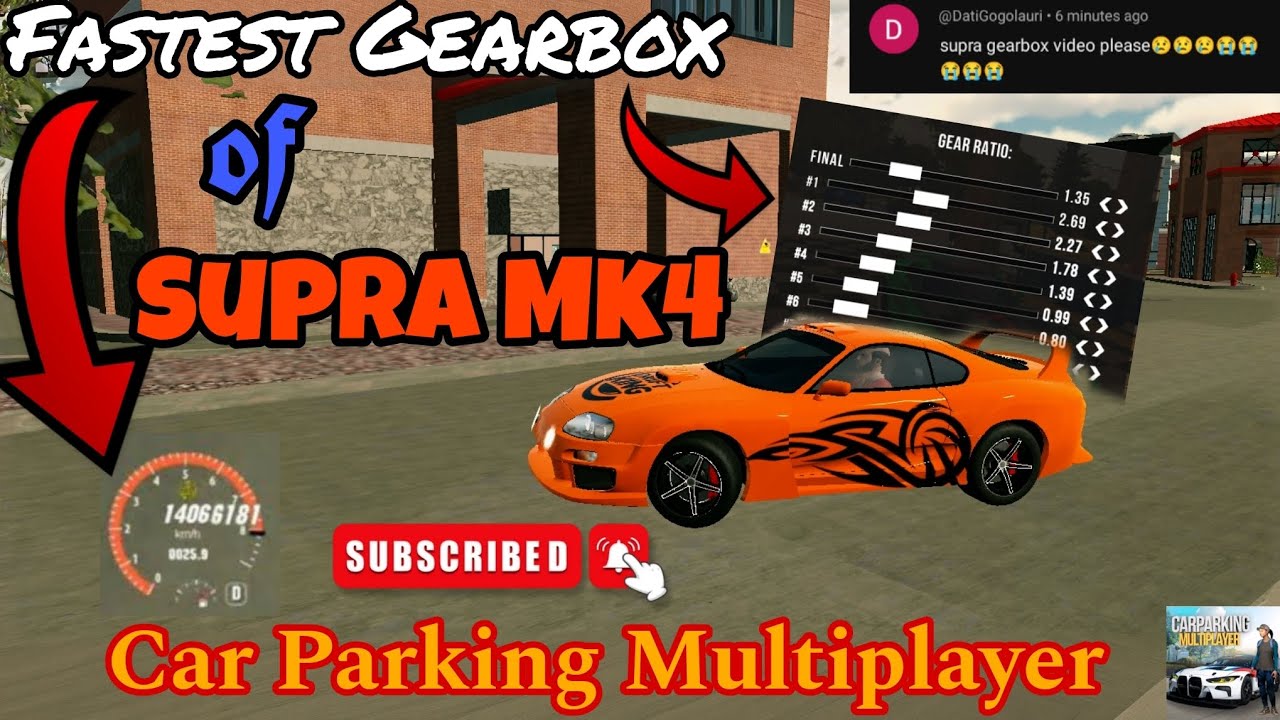 How to put Fastest Gearbox of Supra Mk4? || Car parking multiplayer ...