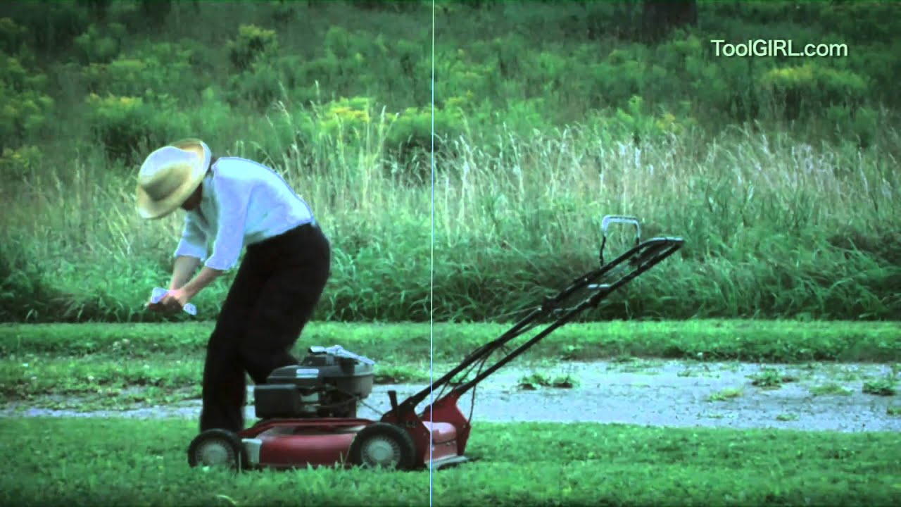 ToolGirl Mag Ruffman - Changing a Lawnmower Spark Plug - YouTube