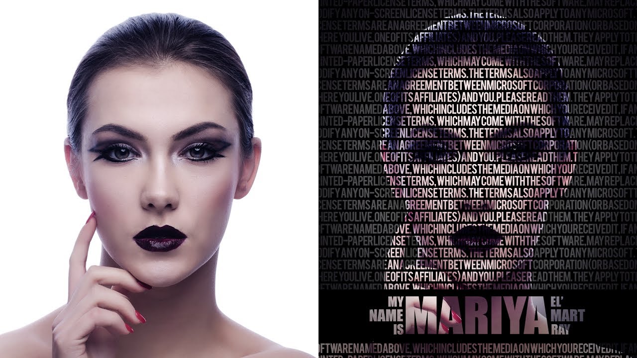 Typography Potrait Effect | Photoshop Tutorial | click3d - YouTube