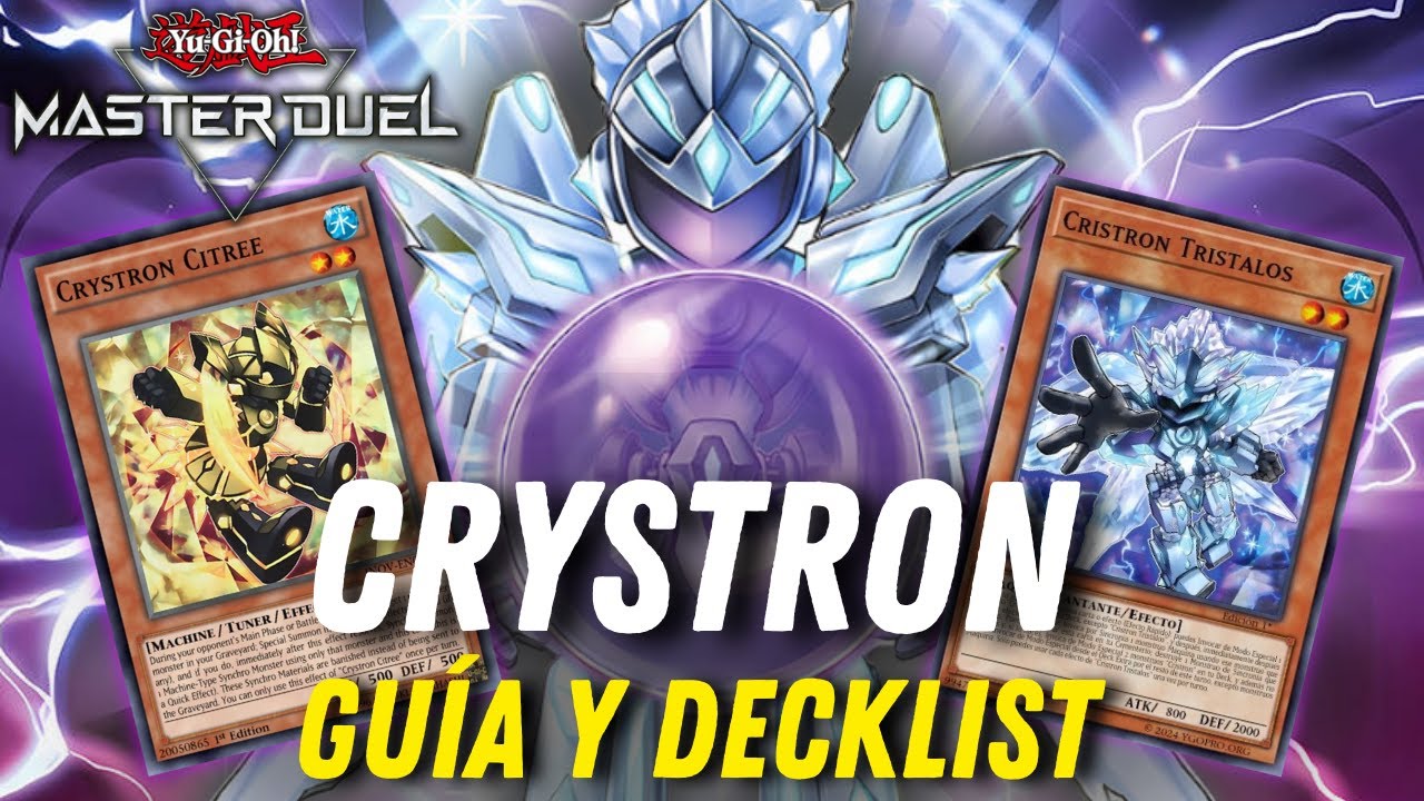 CRYSTRON/ GUIA- DECKLIST Y REPETICIONES/ YUGIOH MASTER DUEL - YouTube