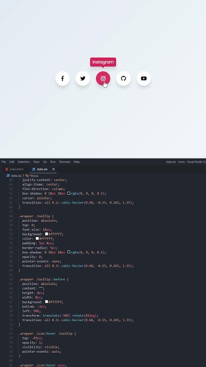 Css Social Media Icons With Popups Shorts Short Shortvideo Shortsfeed Youtube