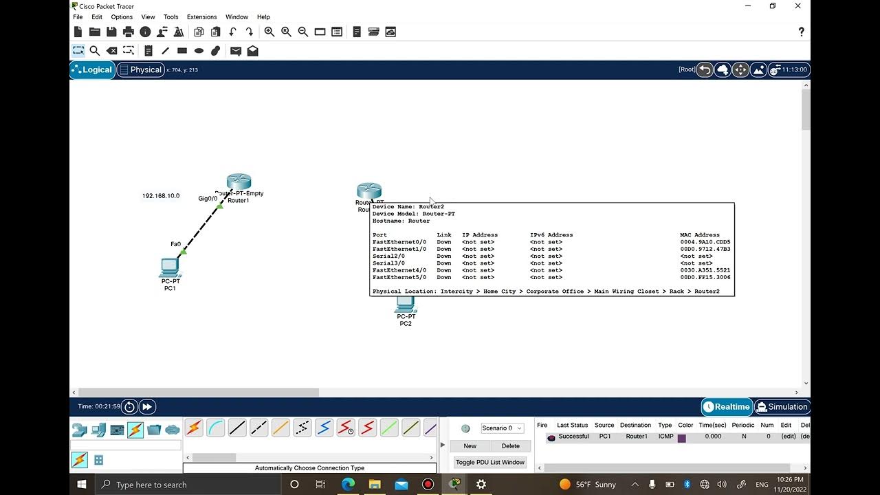 connect two router part 1 - YouTube