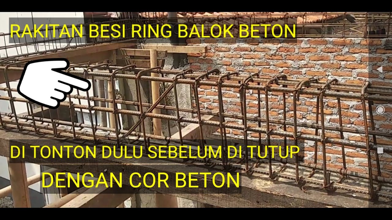 rakitan besi ring balok beton - YouTube
